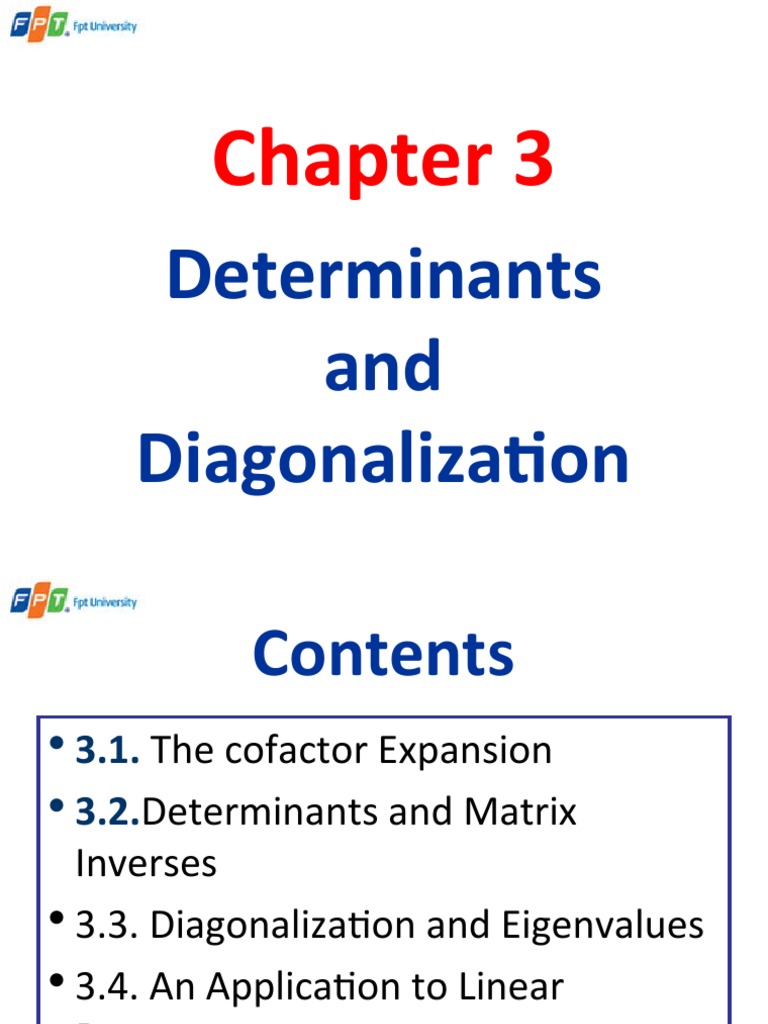 Determinants and Diagonalization | PDF | Determinant | Matrix (Mathematics)