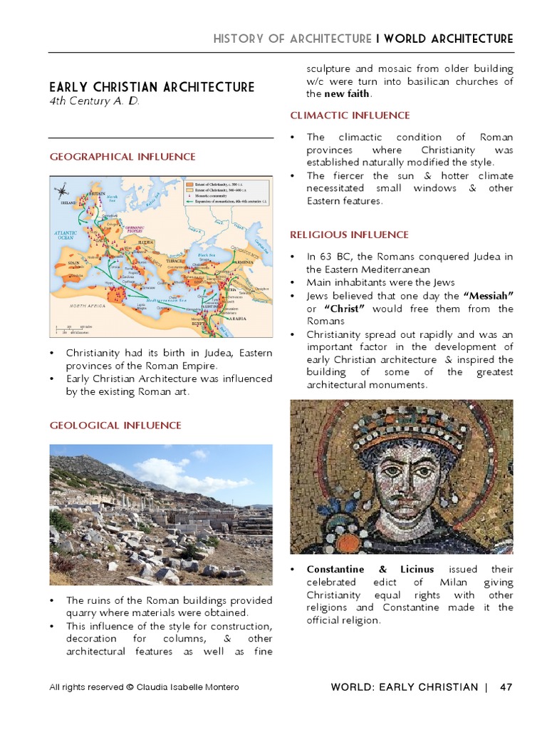 Early Christian Architecture | PDF | Roman Empire | History Of Christianity