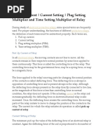 PSM and TMS Settings in Relays | PDF | Relay | Transformer