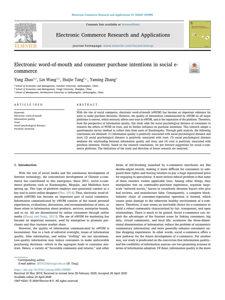 Electronic Commerce Research and Applications: Sciencedirect | Download ...