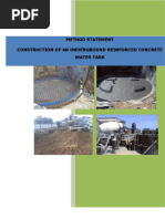 Water Tank Construction Method Statement | PDF | Concrete | Foundation ...