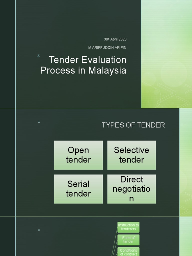 EGK2123 T2 - Tender Evaluation Process in Malaysia | PDF | Business ...