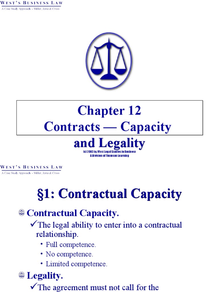 Contracts - Capacity and Legality | Download Free PDF | Legal Liability ...