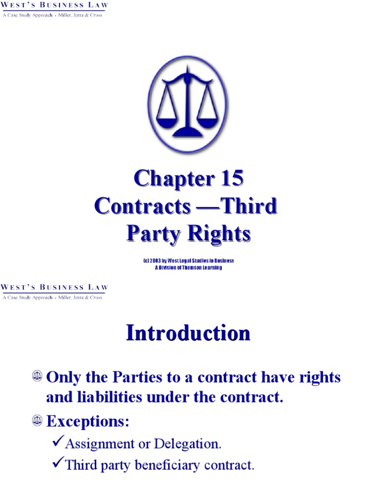Contracts - Third Party Rights | PDF | Assignment (Law) | Common Law