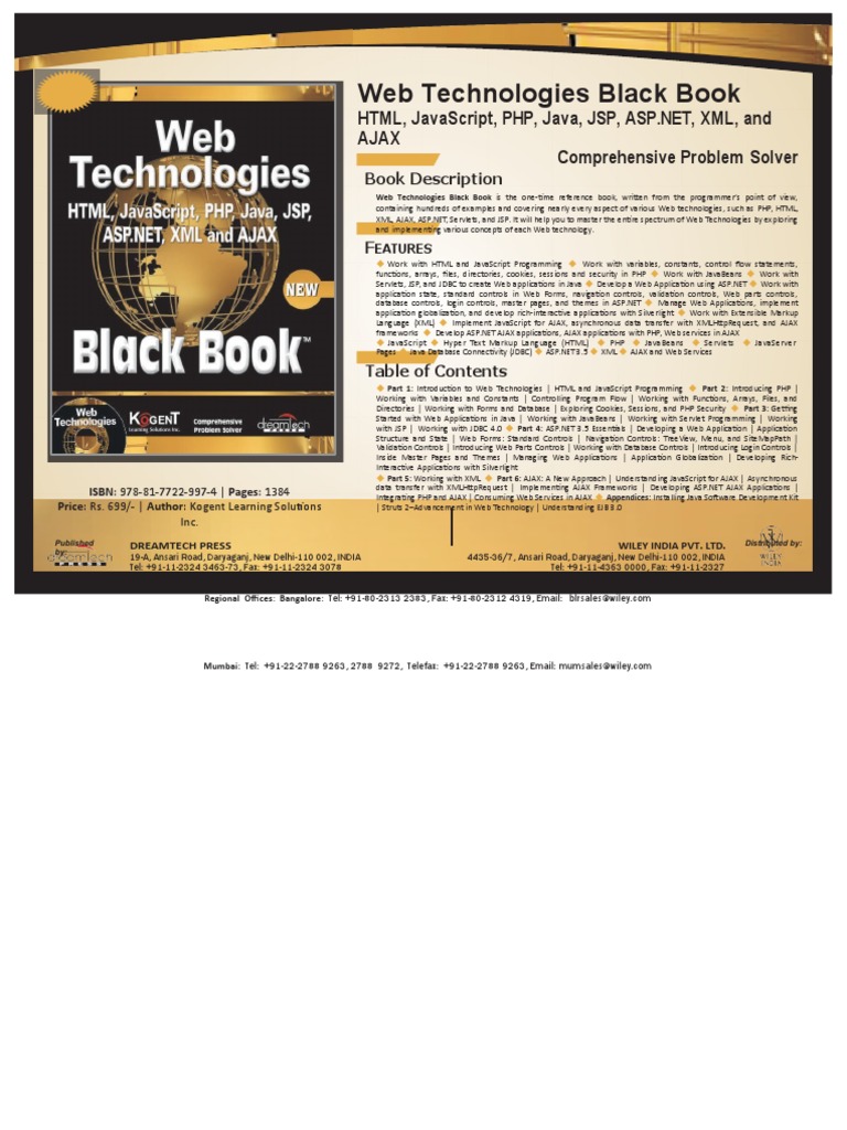 Web Technologies Black Book | Download Free PDF | Ajax (Programming ...