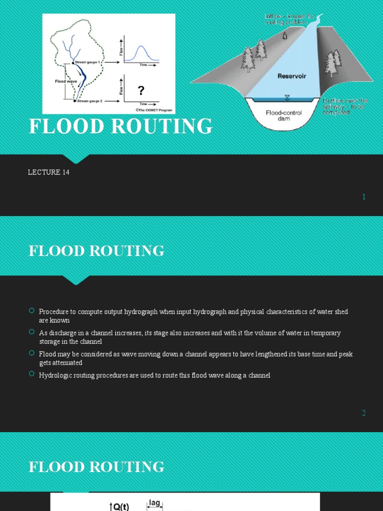 Lecture 14 Flood Routing | PDF | Discharge (Hydrology) | Mathematics