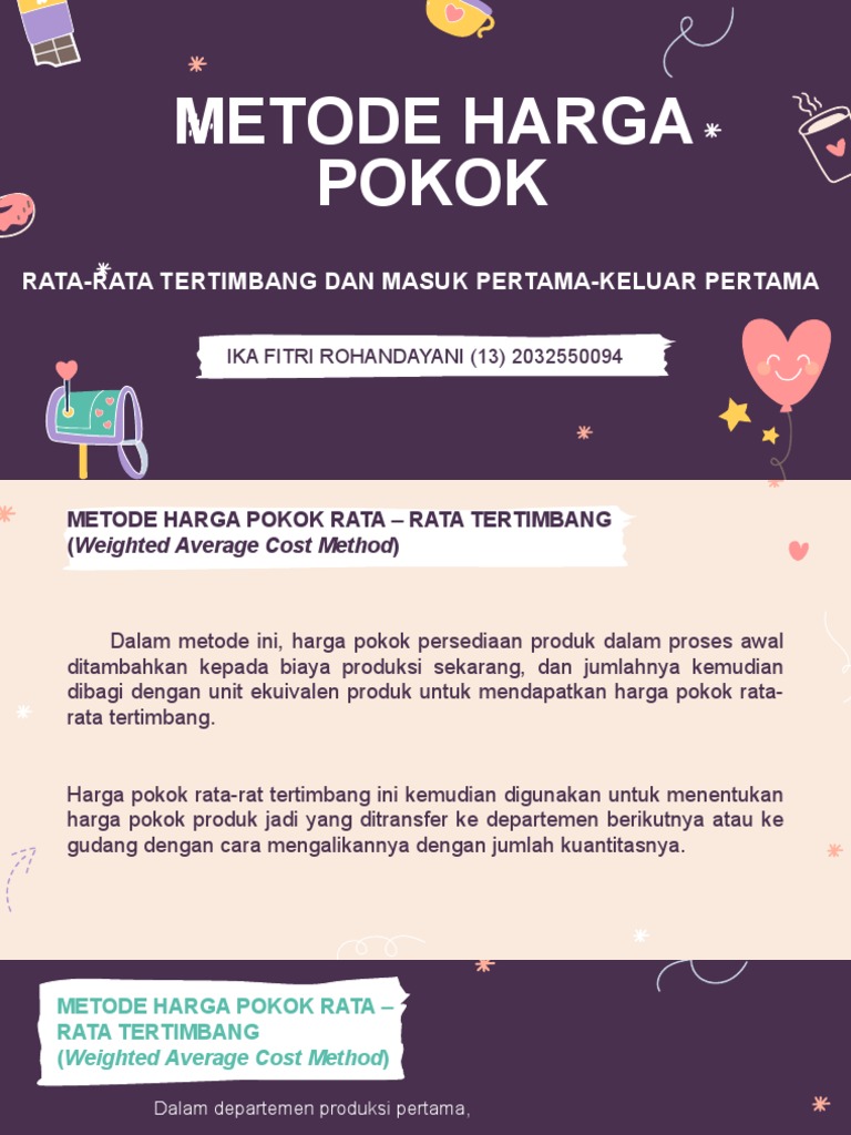 Akuntansi Biaya Metode Rata-Rata Tertimbang Dan MPKP | PDF