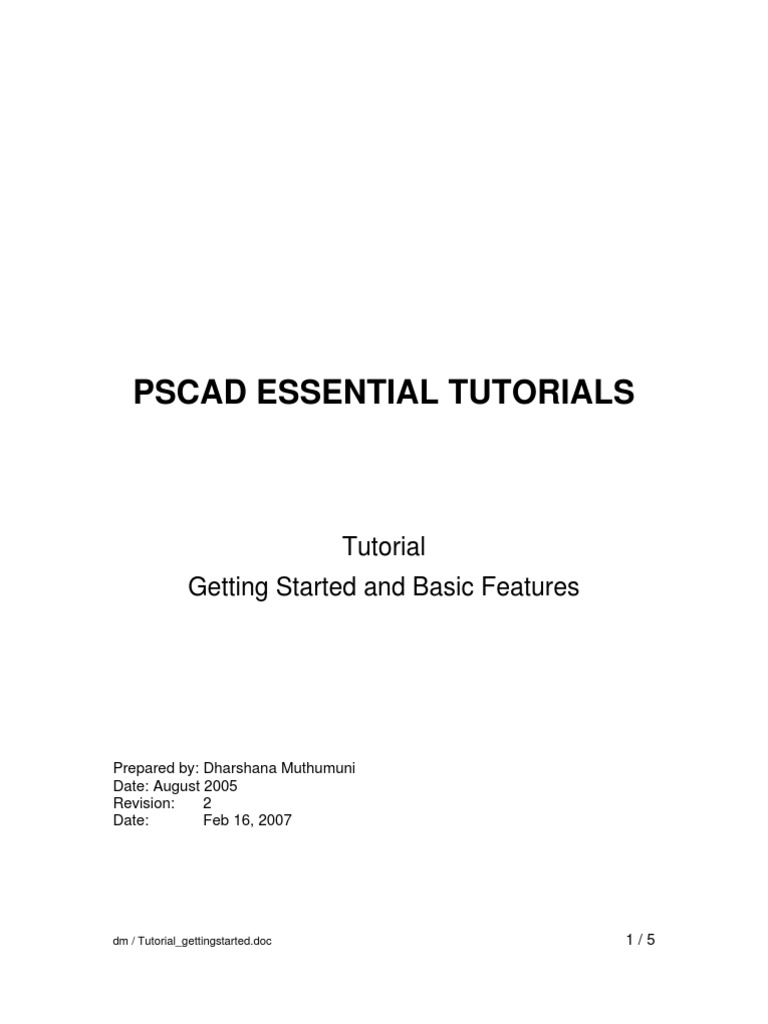 PSCAD Beginner's Tutorial Guide | PDF | Machines | Transformer