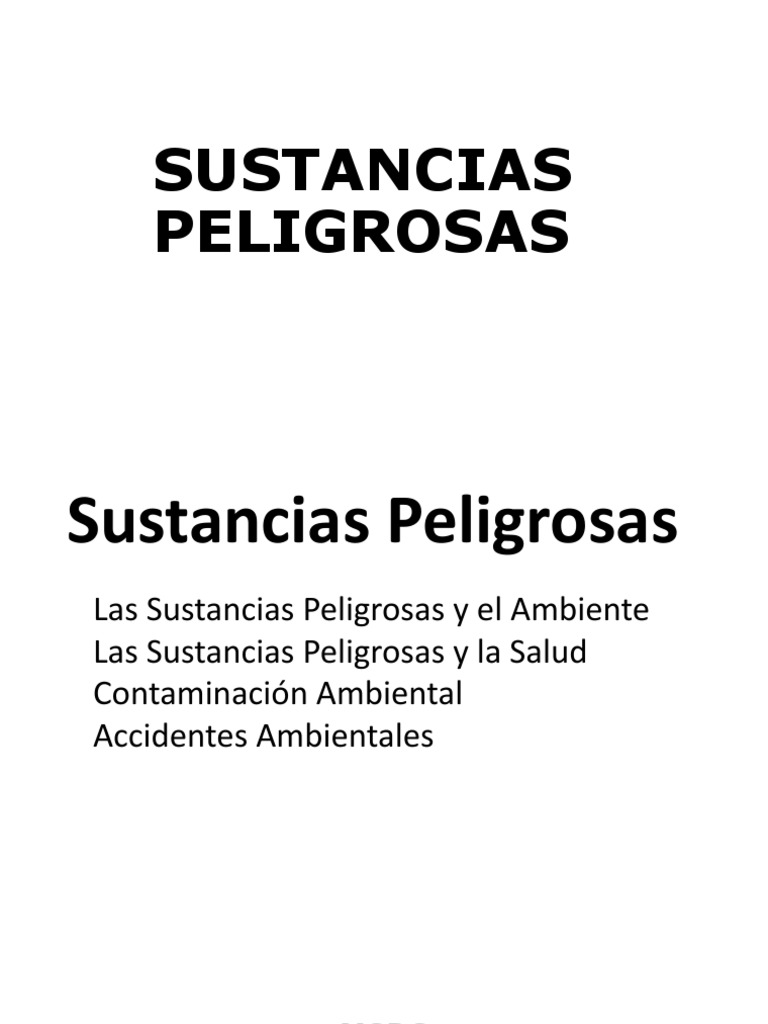 Sustancias Peligrosas MSDS | PDF | Ciencias fisicas | Química