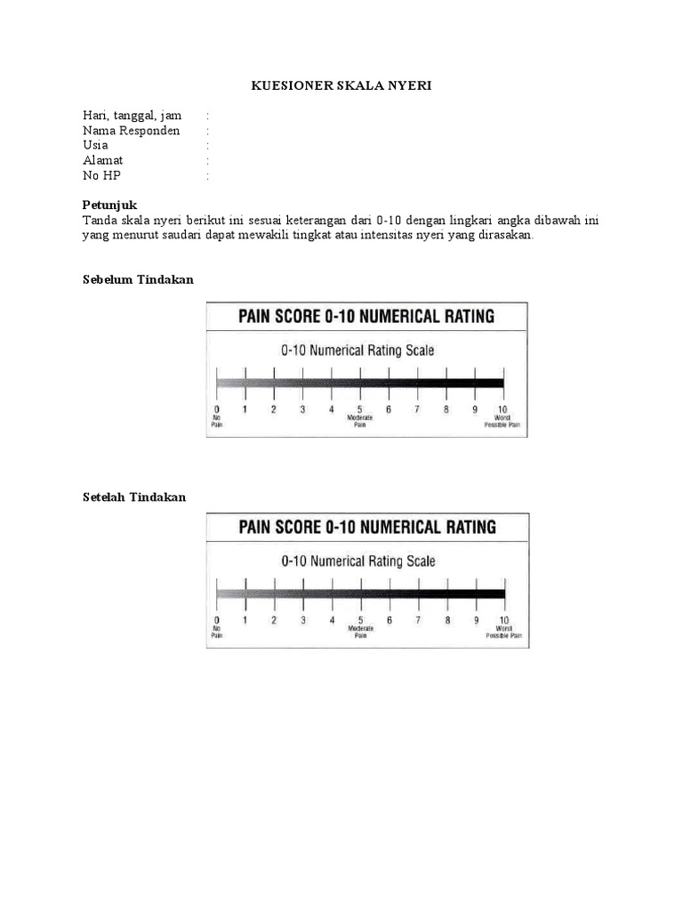 Kuesioner Skala Nyeri | PDF