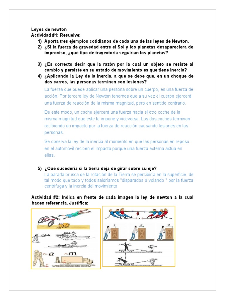 Ley de Newton | PDF | Las leyes del movimiento de Newton | Fuerza