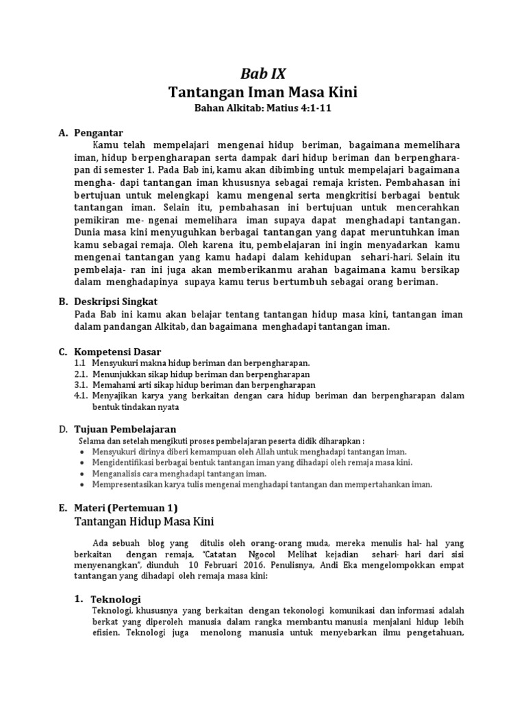 Ba KLS 8 Bab Ix | PDF