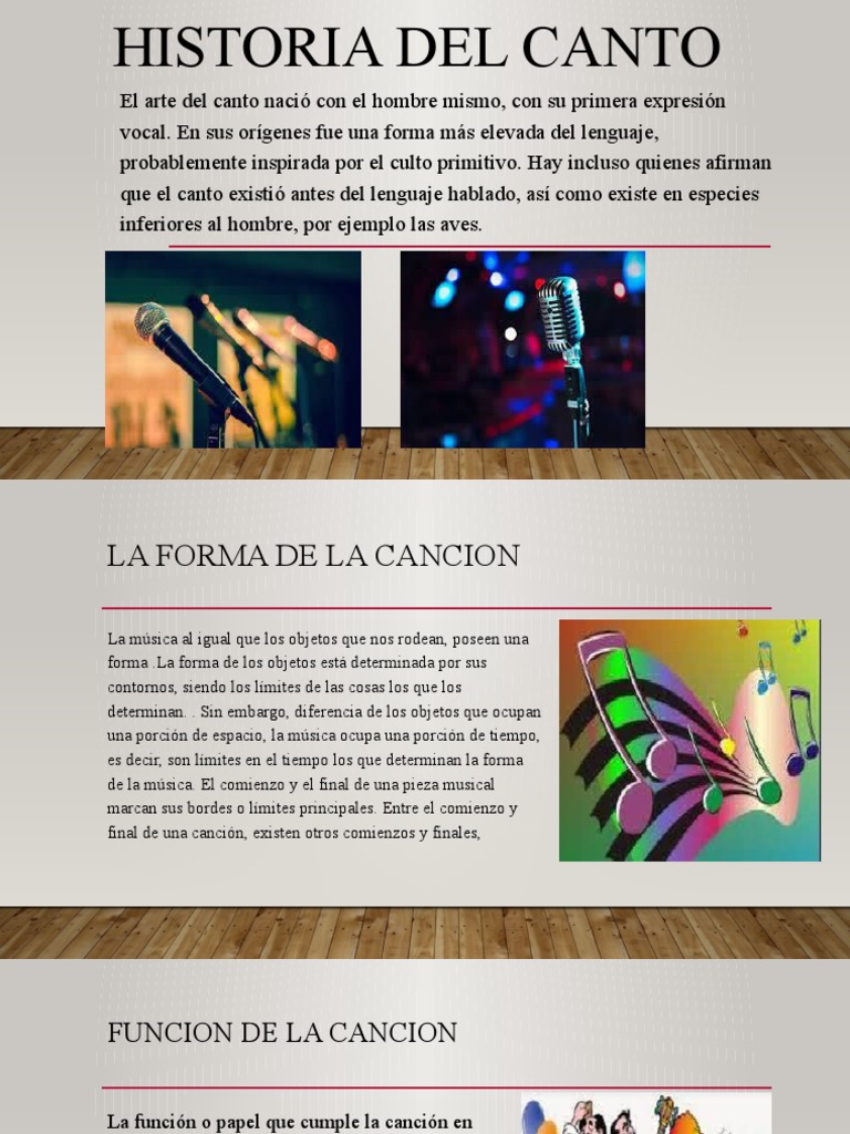 Historia Del Canto | PDF | Estudios de idiomas extranjeros | Arte