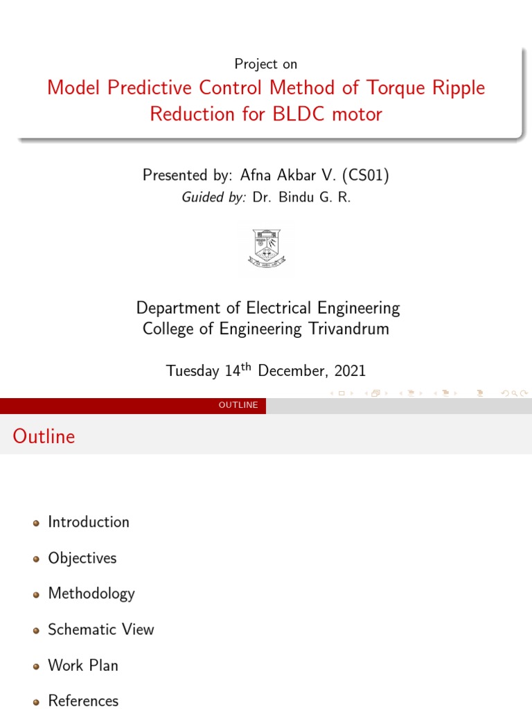 Model Predictive Control for Torque Ripple Reduction in BLDC Motors: A ...