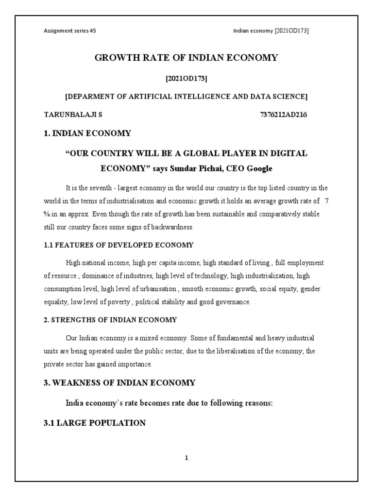 Economy Final Pdf Pdf Economic Growth Economy Of India