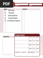 Transformers Character Sheet (Fillable) | PDF