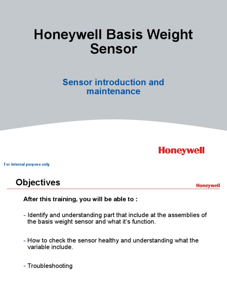 Honeywell Basis Weight Sensor: Sensor Introduction and Maintenance ...