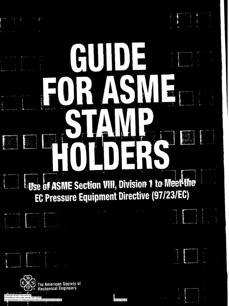 Guide For ASME Stamp Holders | PDF | European Union | Safety