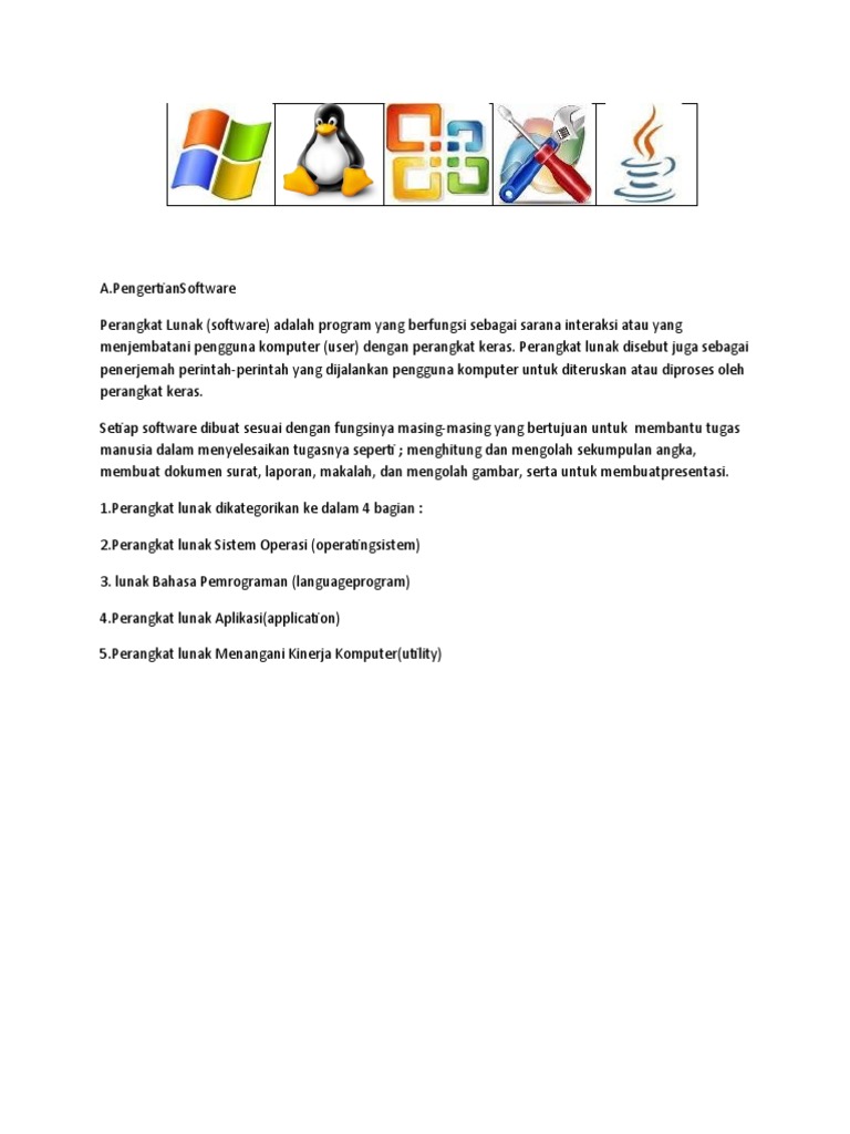 Pengertian dan Jenis Software | PDF | Komputer