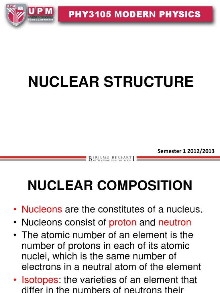 Chapter 11 Nuclear Structure | PDF | Atomic Nucleus | Neutron