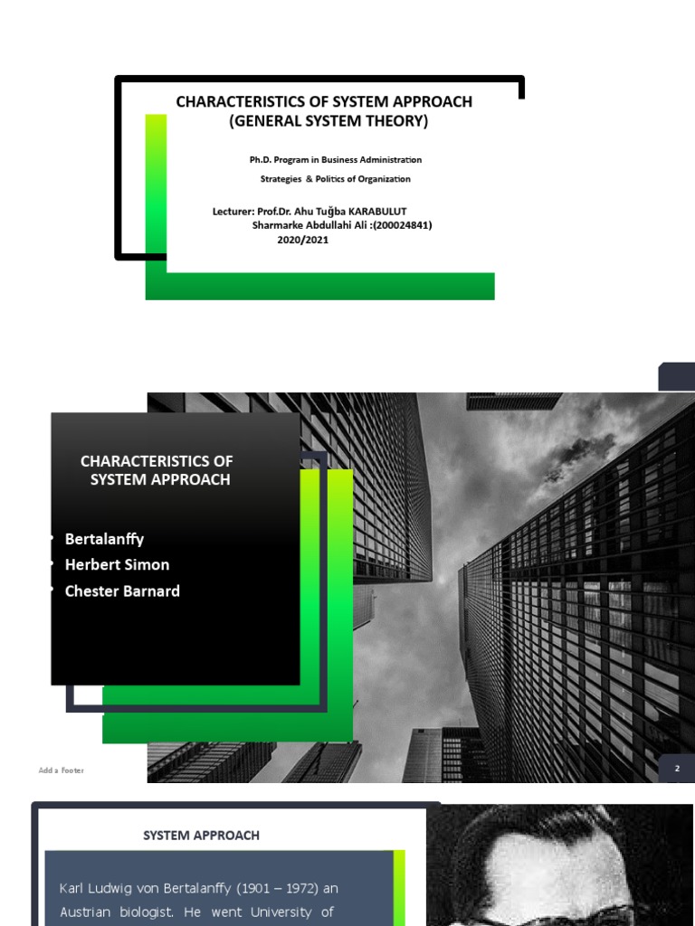 Characteristics of System Approach PPT Final | PDF | System | Systems ...