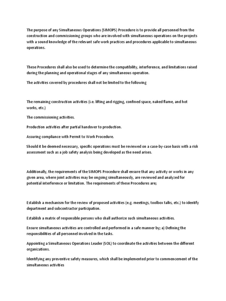 The Purpose of SIMOPS | PDF | Risk | Safety