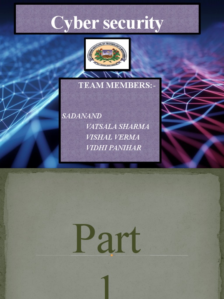 Presentation Cybersecurity | PDF | Security | Computer Security