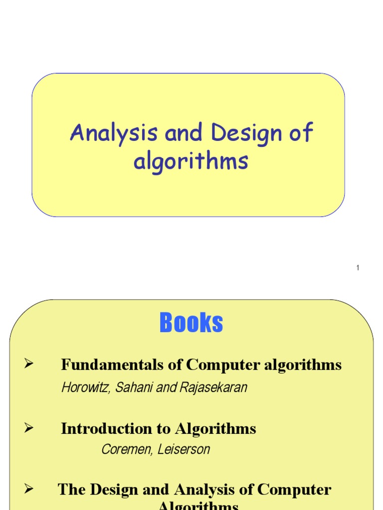 Analysis and Design of Algorithms | PDF | Control Flow | Algorithms