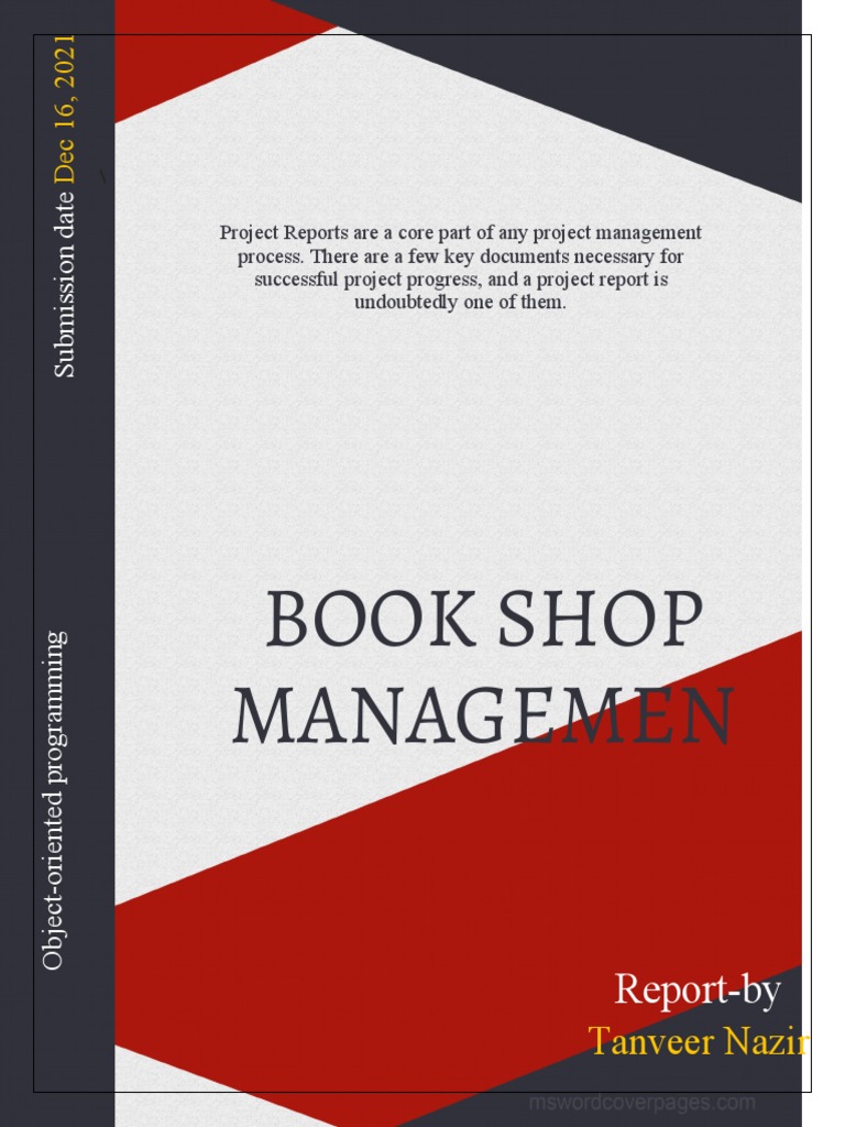 Book Shop Managemen: Report-By | PDF | Computer File | Books