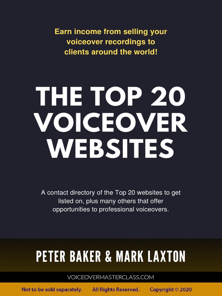 Earn Income From Selling Your Voiceover Recordings To Clients Around ...