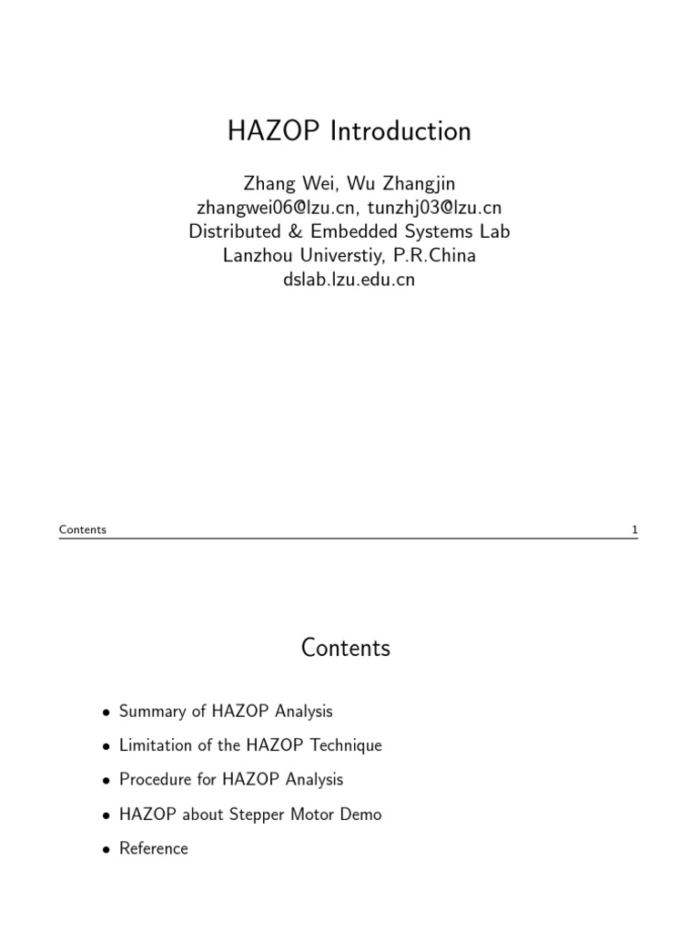 HAZOP Analysis Overview and Procedure | PDF | Computers