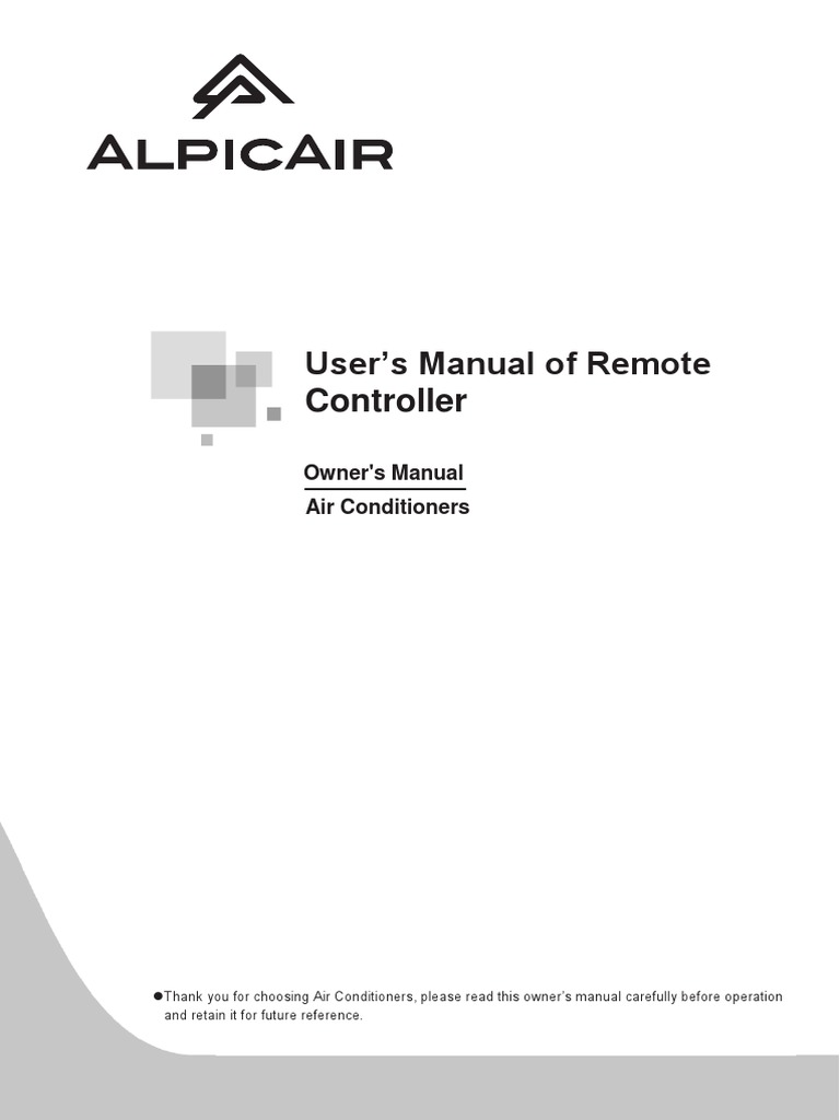 YAP1F Remote Controller User Manual | PDF | Remote Control ...
