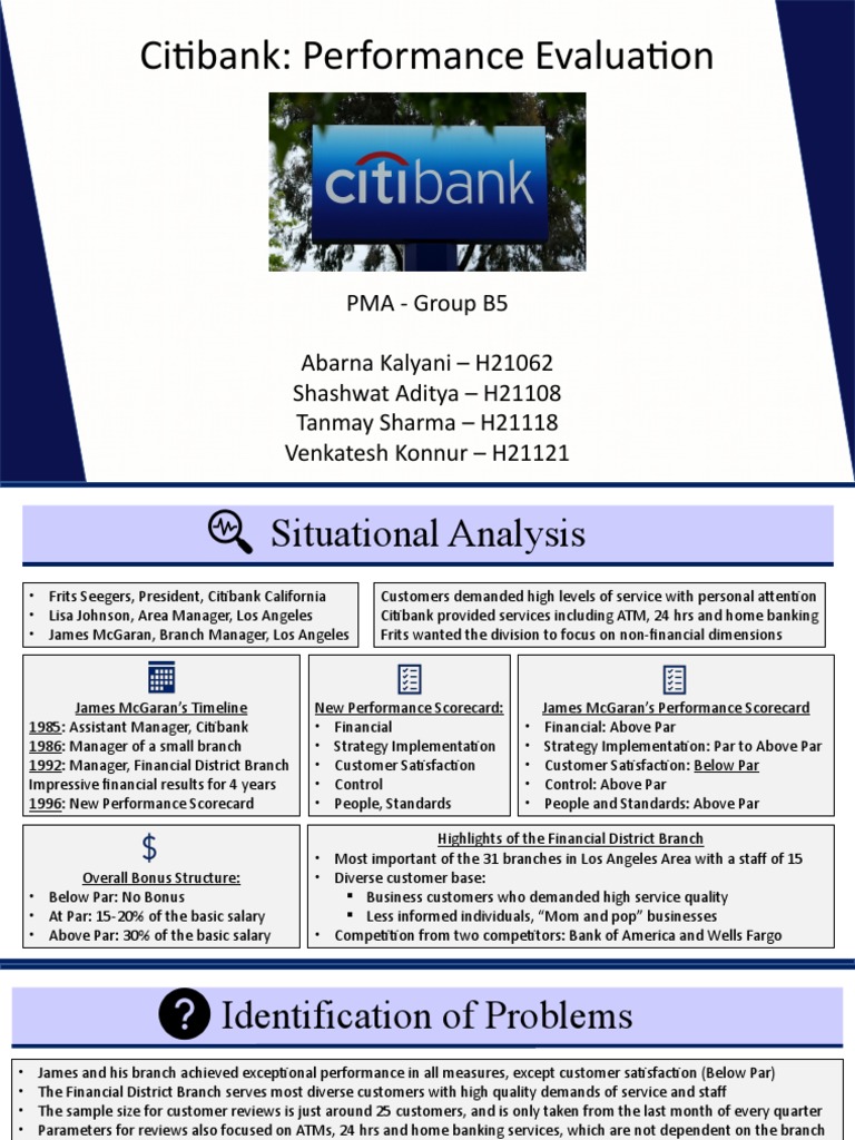 Citibank: Performance Evaluation | PDF | Customer Satisfaction | Economies