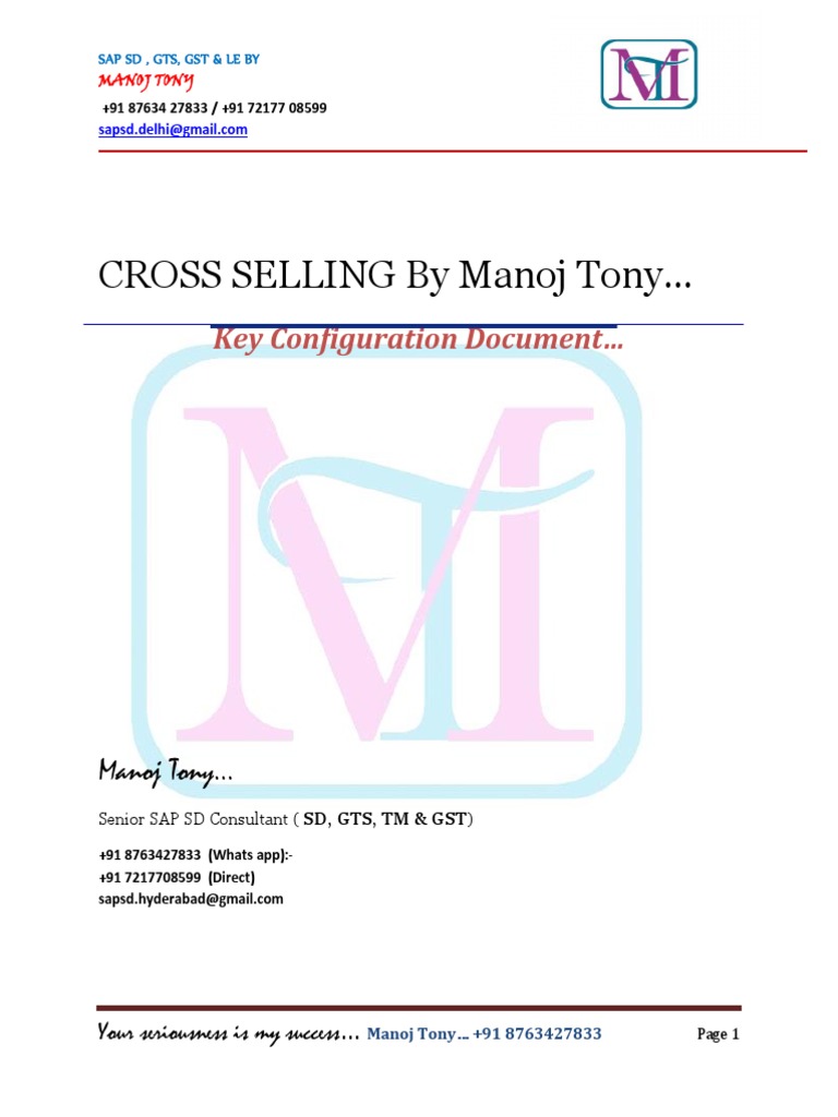 Cross Selling | PDF | Business | Information Technology