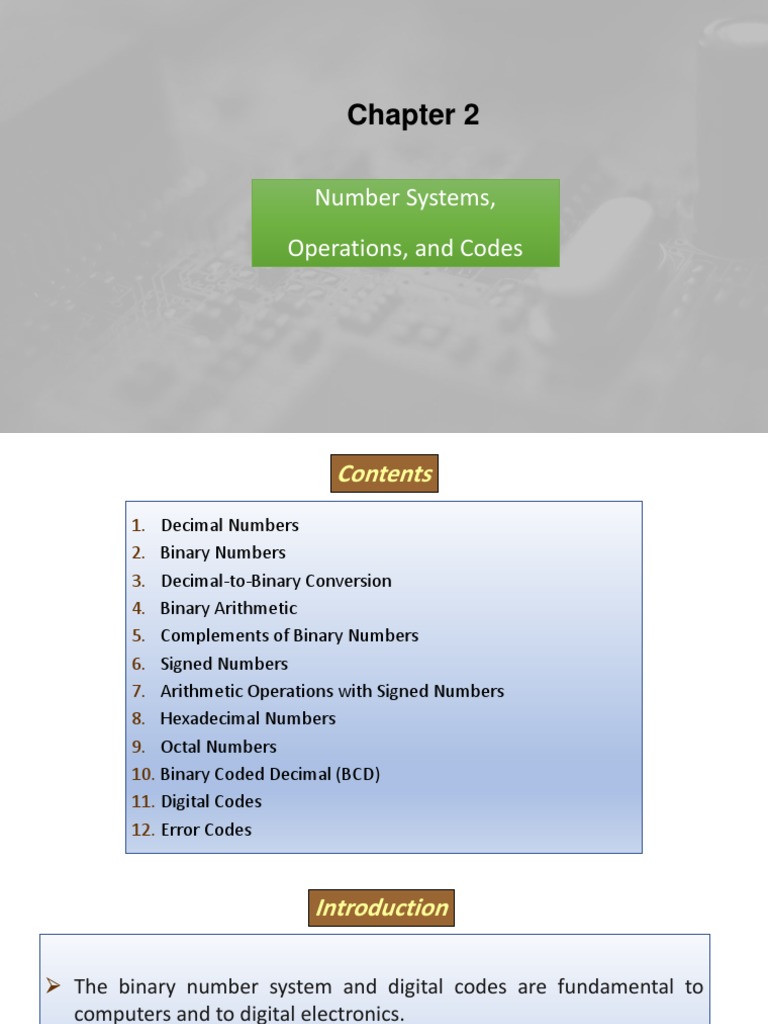 Number Systems, Operations, and Codes | Download Free PDF | Decimal | Numbers