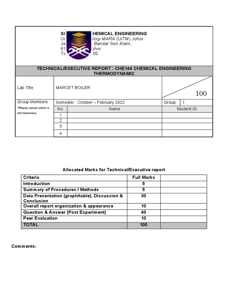Che144 Marcet Boiler Lab Report | PDF | Gasification | Boiler