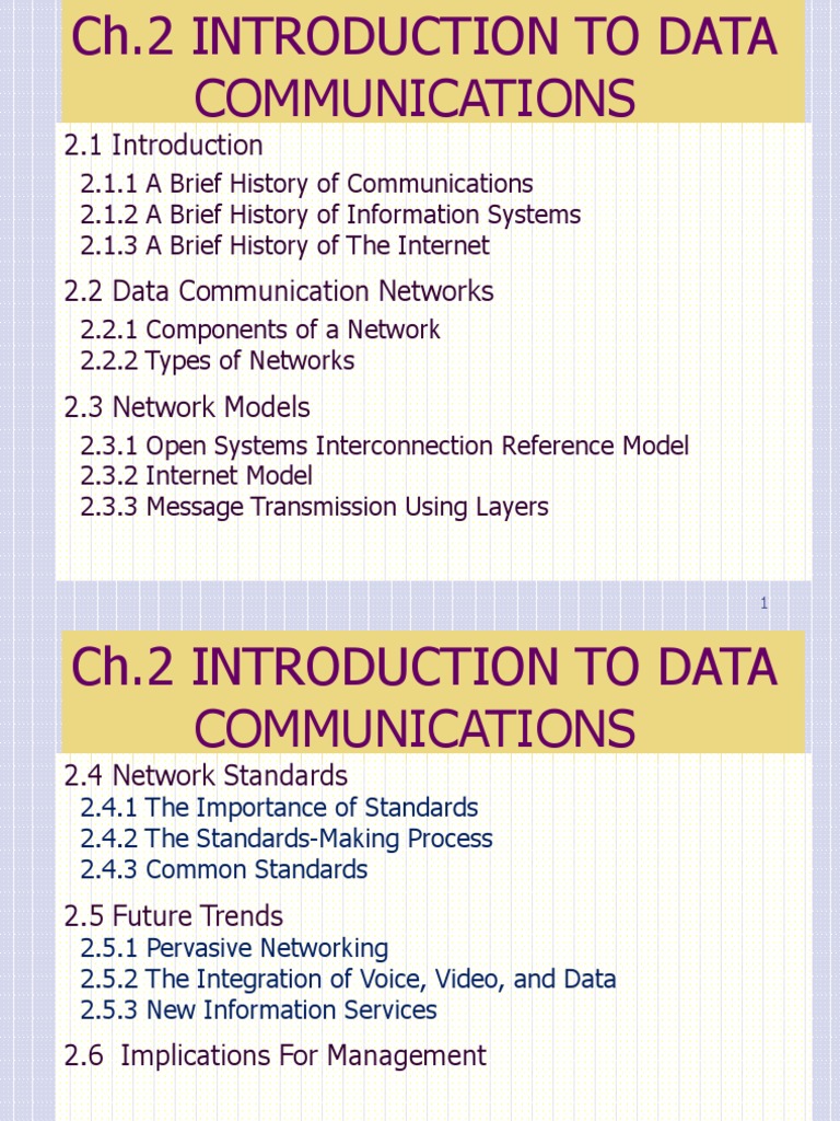 ch2 Introduction To Data Communications PDF | PDF | Osi Model | Computer Network