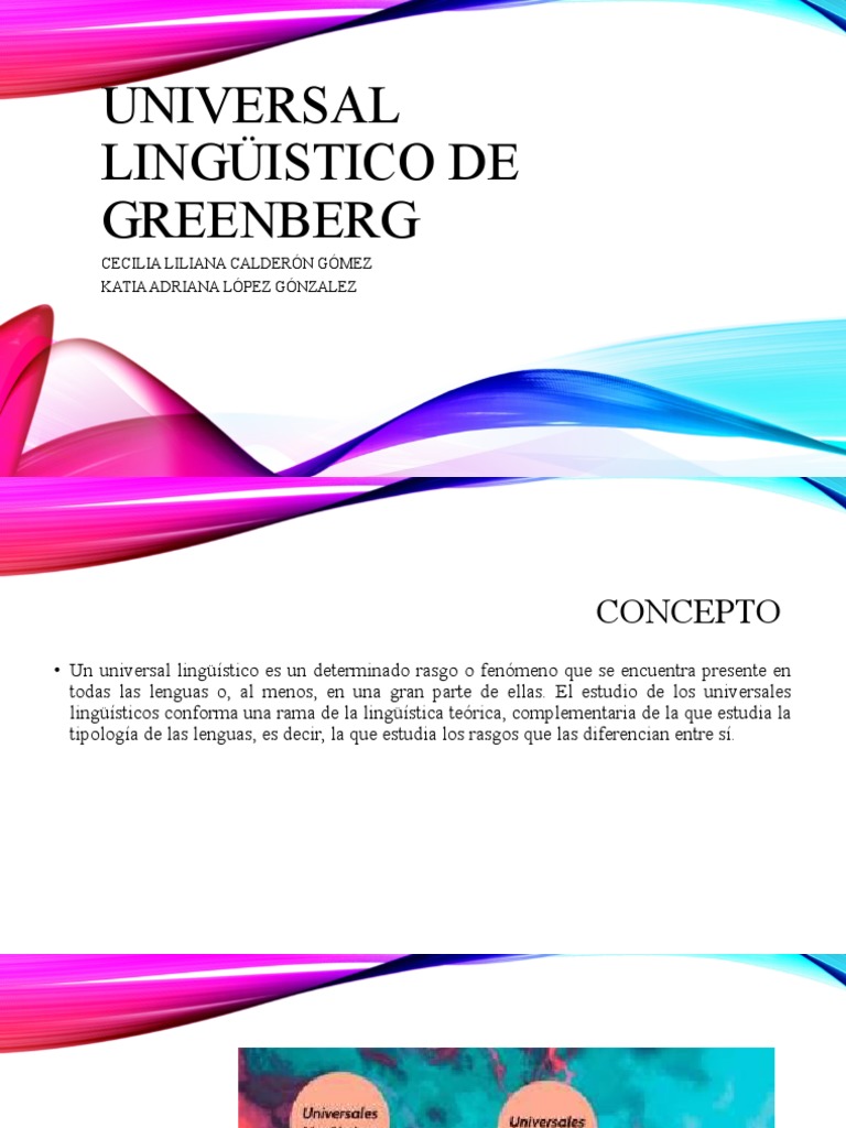 Universal Lingüistico de Greenberg | PDF | Lingüística | Aquisición de ...