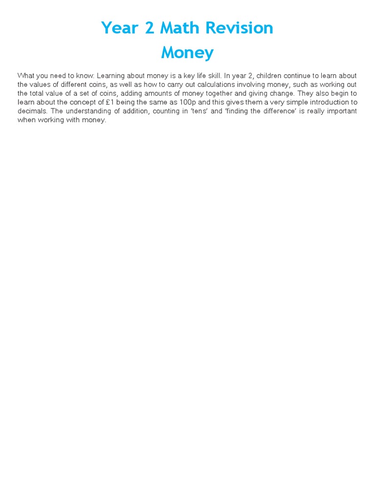 TR Rosemary-Revision Booklet-Term 2 - Yr 2 Math | PDF | Shape | Triangle