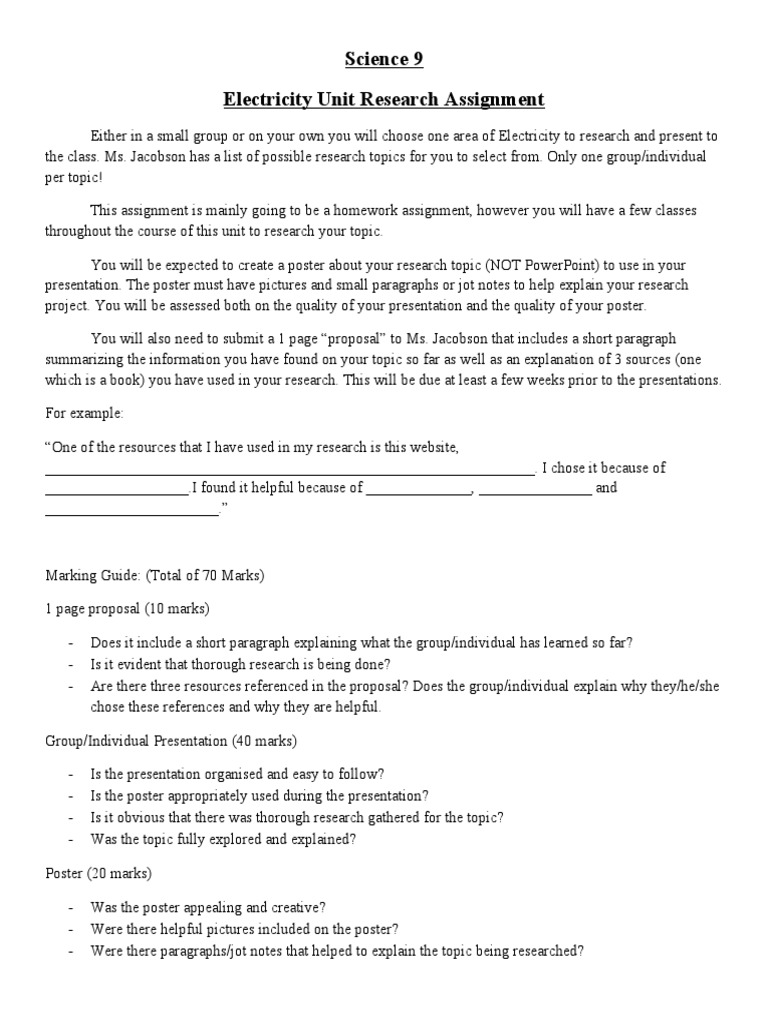 Electricity Research Project | PDF | Science & Mathematics