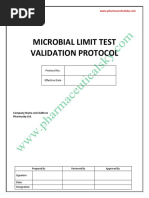 MLT Validation Protocol | PDF | Microbiology | Biology