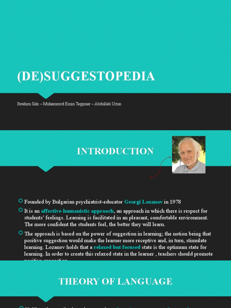 Desuggestopedia | PDF | Learning | Second Language