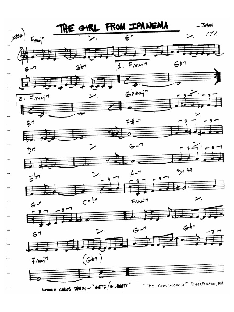 Girl From Ipanema (Real Book) | PDF