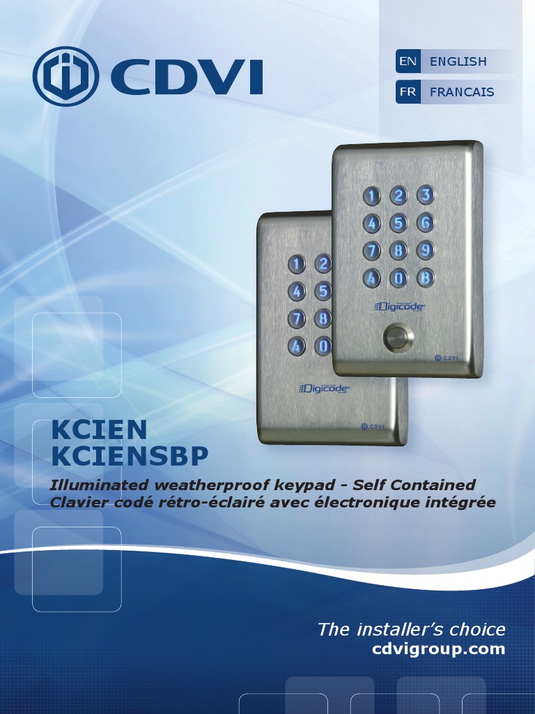 Cdvi - Kcien-Kciensbp Cmyk - A5 - Fr-En - HR - 04 | PDF | Relay | Switch