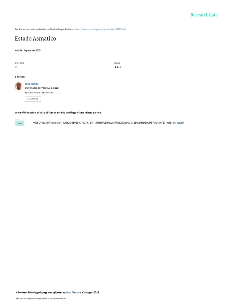 Estado Asmatico: September 2015 | Descargar gratis PDF | Tos | Medicina CLINICA