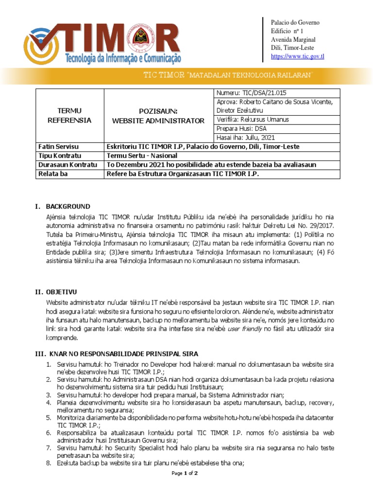 Dsa2 - V01 - Tor Ba Website Administrator | PDF | Sitios web | Hipertexto