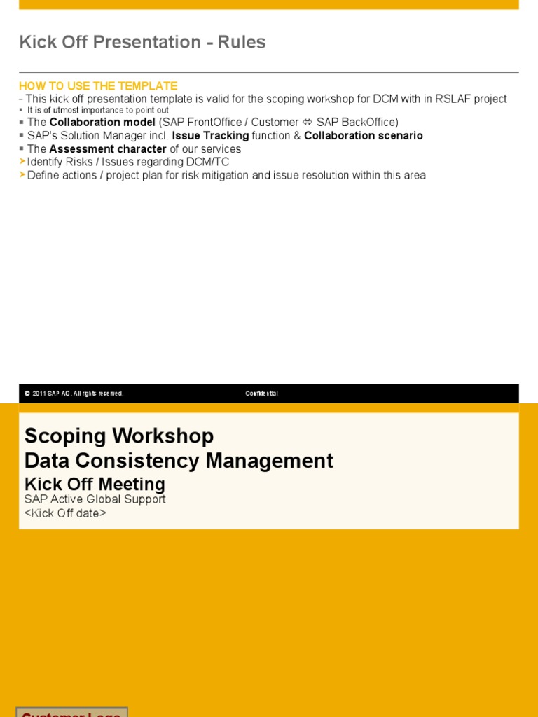 Scoping Workshop Kickoff Template | PDF | Business Process | Sales