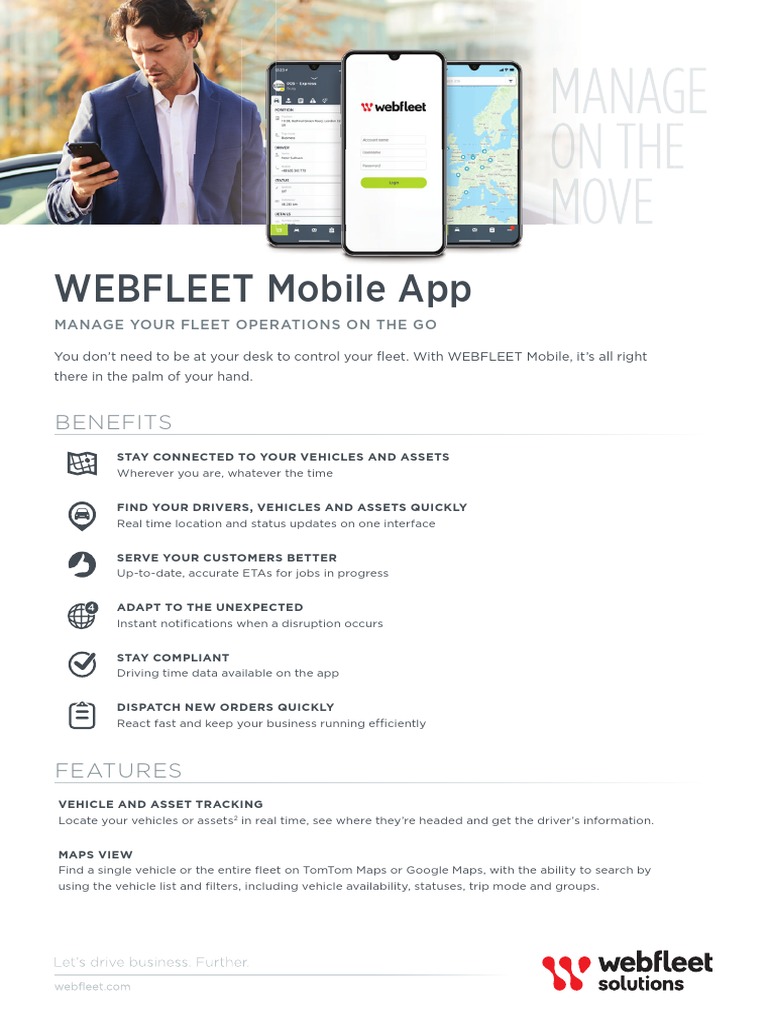 TTT Webfleet Mobile Datasheet | PDF | Mobile App | Ios