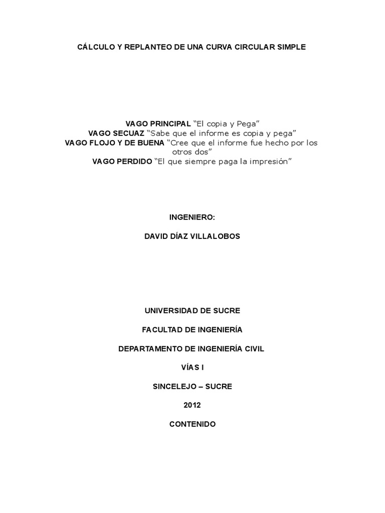 Curvas Horizontales Simples y Compuestsas | PDF