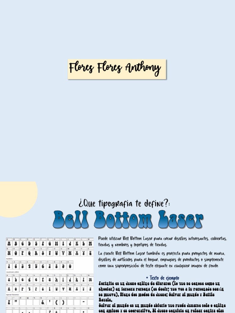 La tipografía Bell Bottom Laser es ideal para proyectos creativos que ...
